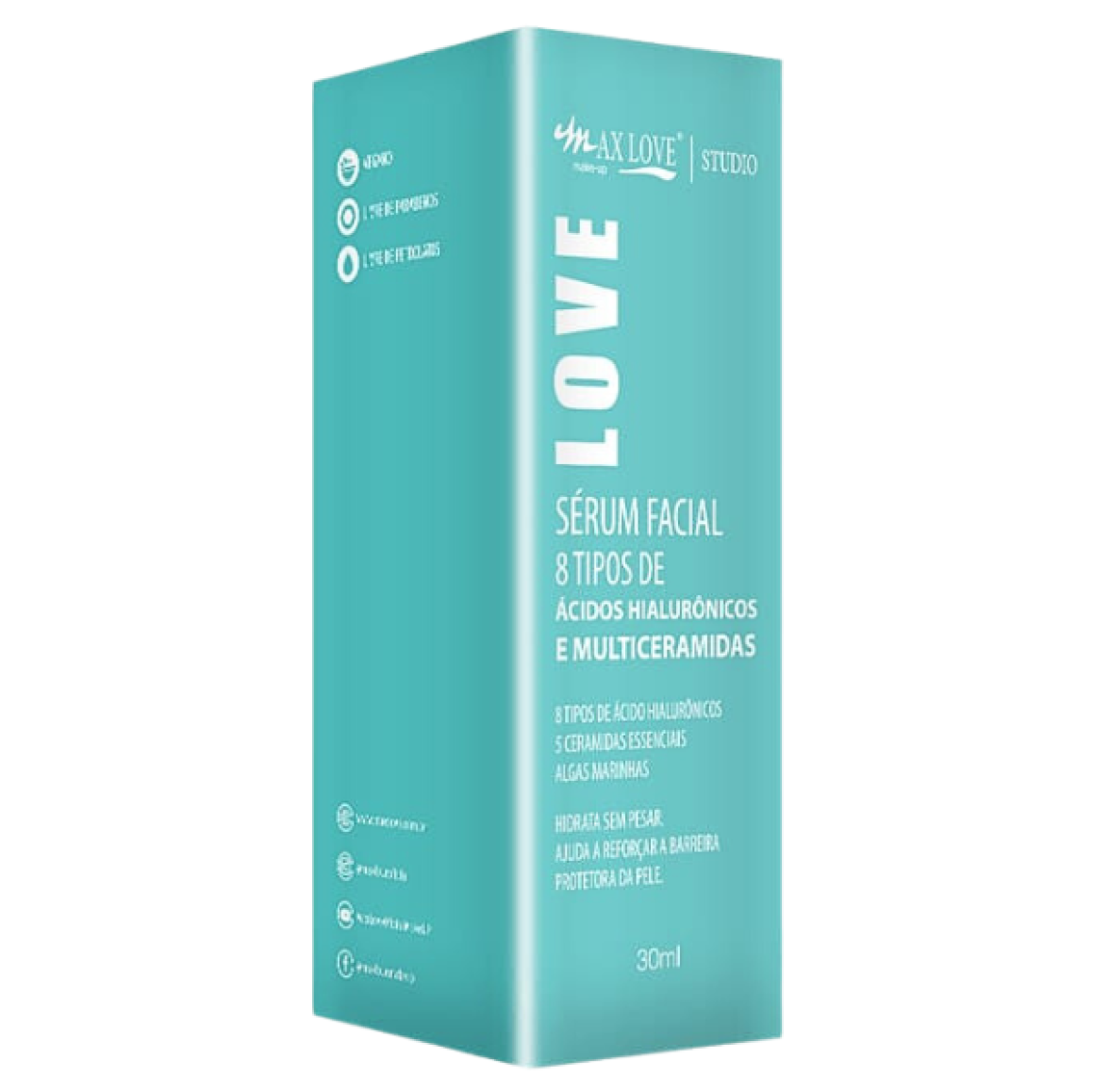 MAX LOVE SERUM FACIAL 8 TIPOS DE ACIDOS HIALURONICOS E MULTICERAMIDAS 30ML MAX LOVE SERUM FACIAL 8 TIPOS DE ACIDOS HIALURONICOS E MULTICERAMIDAS 30ML